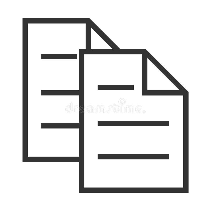 Copy Vector Icon on White Background. Stock Vector - Illustration of ...