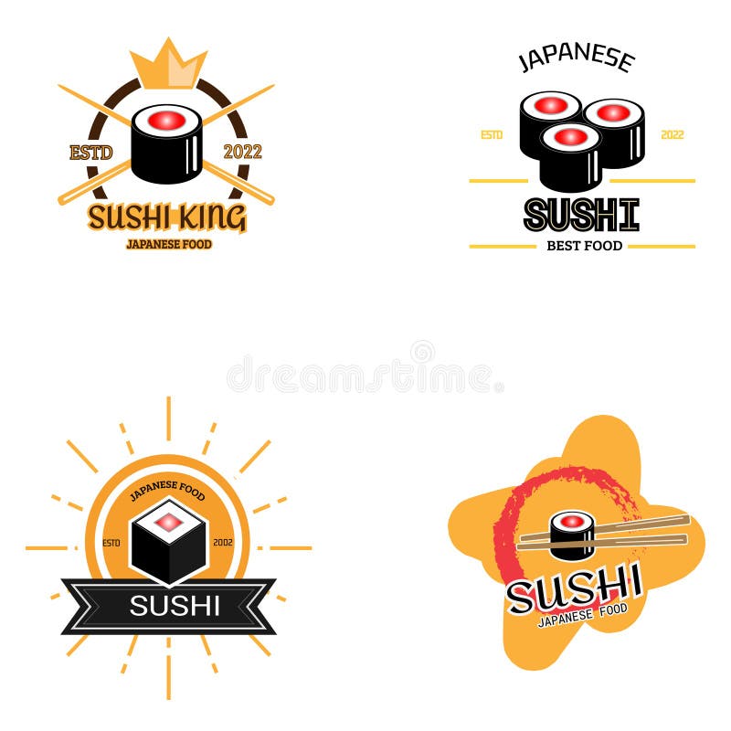 Cute Illustration Art of Sushi Logo Used for Restaurant or Food Company ...