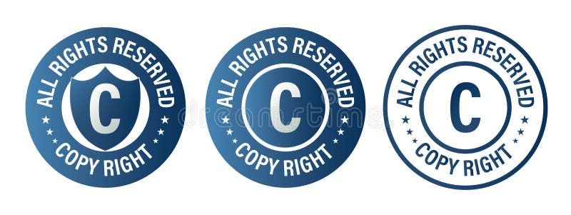 All Rights Reserved, Copy Right, Vector Icon Stock Vector ...