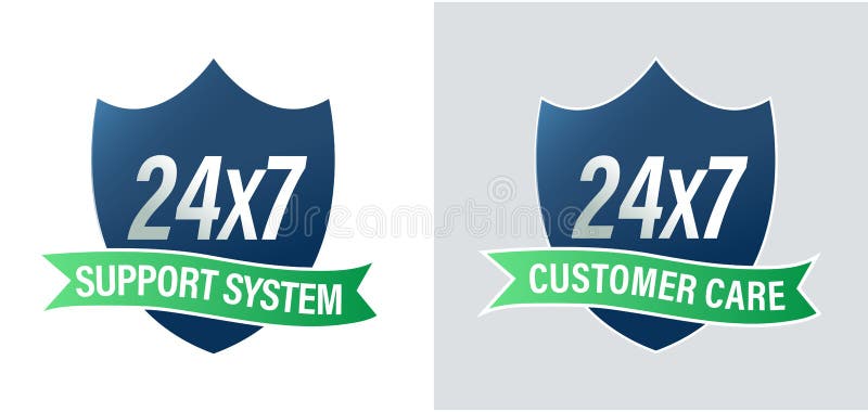 24x7 Customer Care Vector Icon. Fulltime Customer Care Stock Vector ...