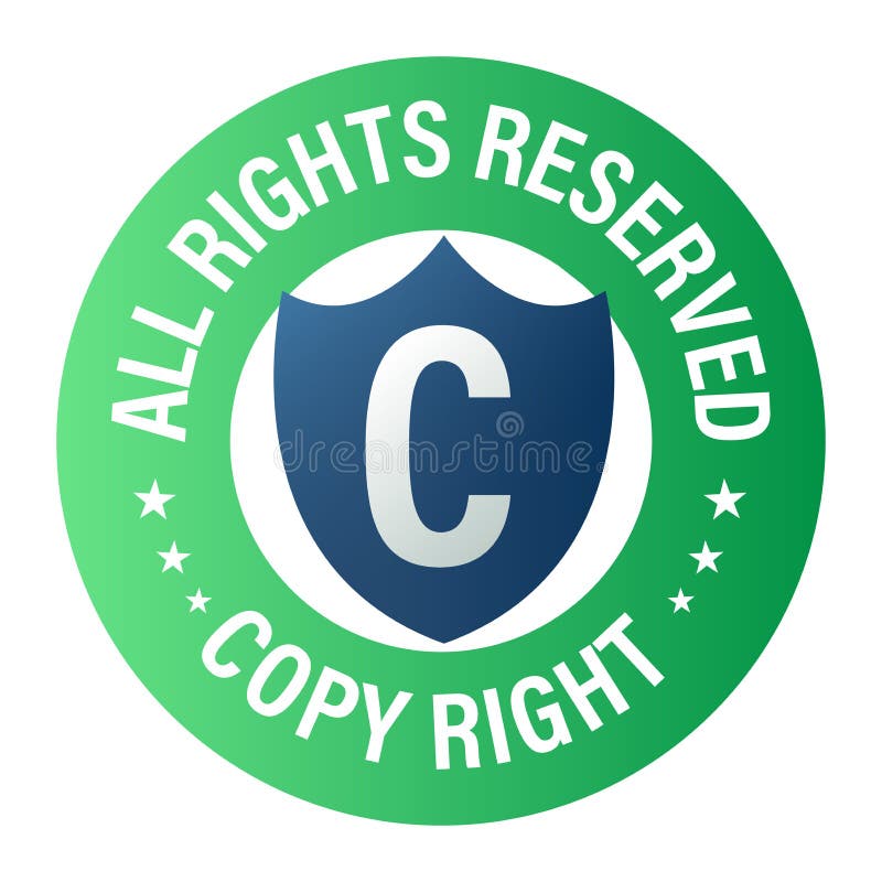 Copyright, All Rights Reserved Vector Icon. Stock Vector - Illustration ...