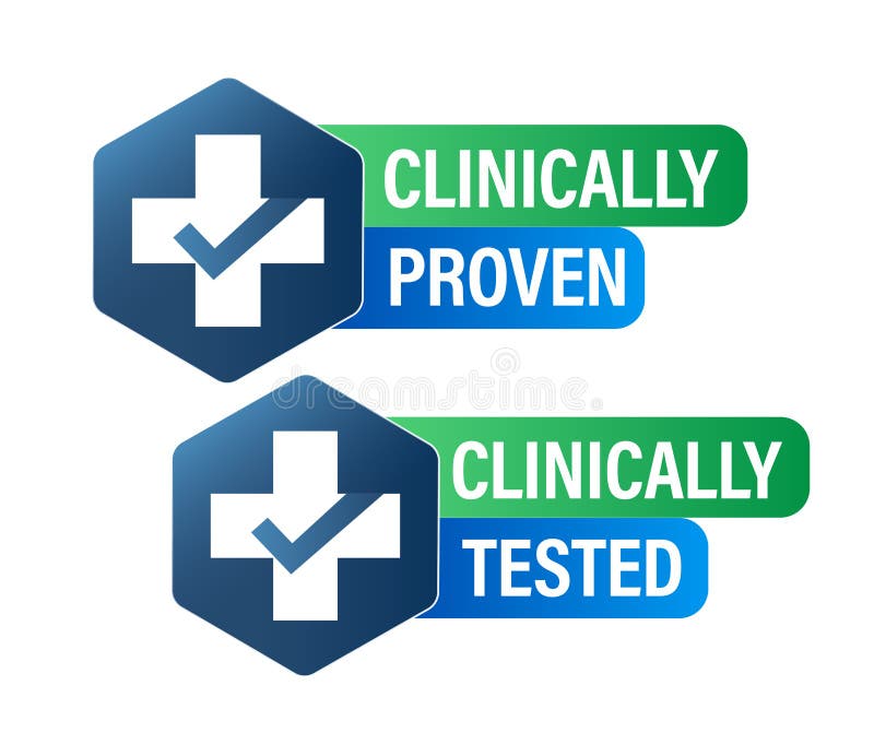 `clinically Tested, 100 Proven` Vector Icon Stock Vector - Illustration ...