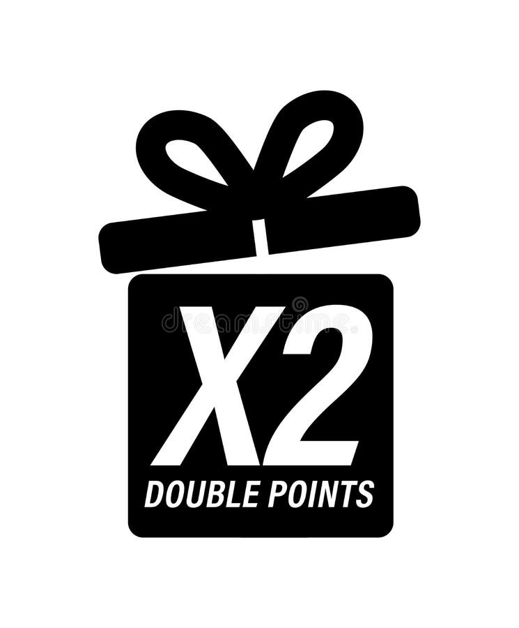 X2, Double Reward Points Vector Symbol Stock Vector - Illustration of ...