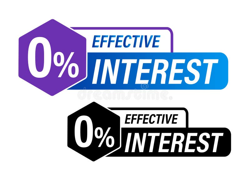 `zero Percent Effective Interest` Vector Icon Stock Vector ...