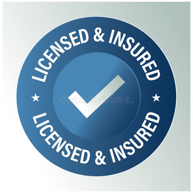 Licensed and Insured Vector Icon Stock Vector - Illustration of diploma ...