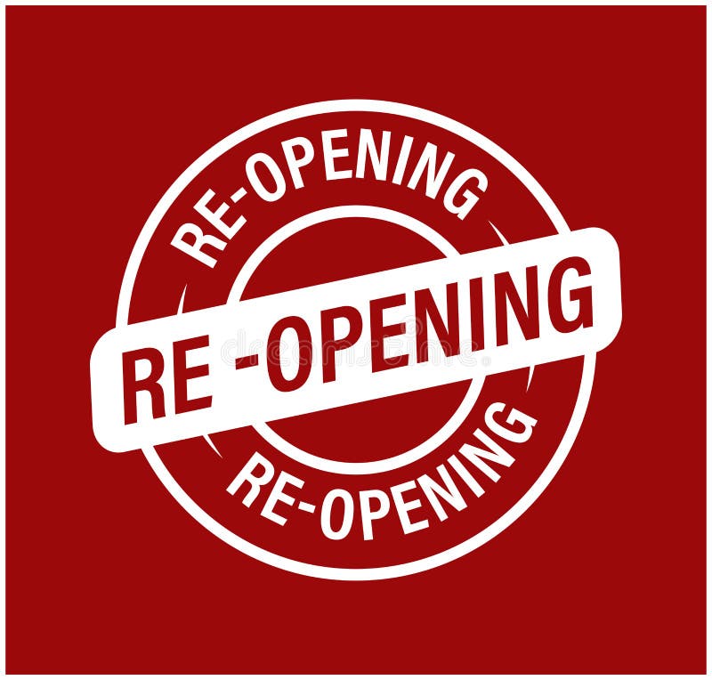 Business Re-opening Abstract. `re Opening` Vector Stamp Stock Vector ...
