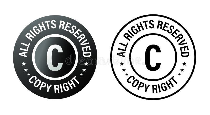 `copyright, All Rights Reserved` Vector Icon Stock Vector ...