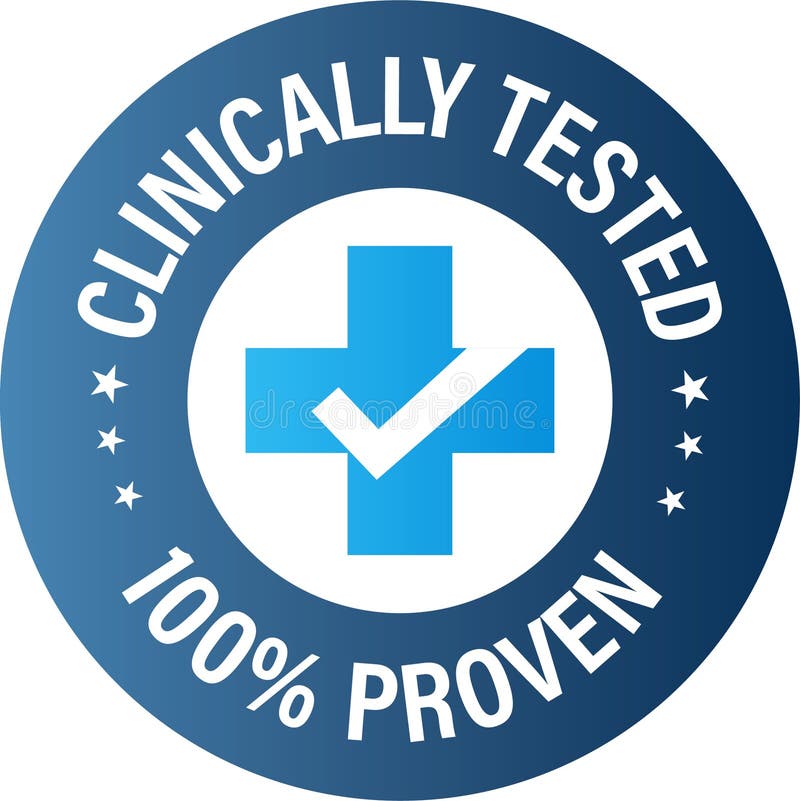 `clinically Tested, 100 Proven` Vector Icon Stock Vector - Illustration ...