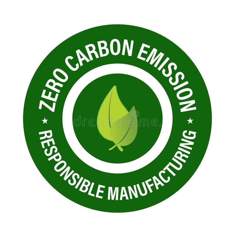 `responsible Manufacturing, Zero Carbon Emission` Vector Icon Stock ...