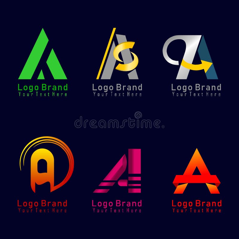 Brand logo with a . font stock vector. Illustration of logos - 242349571