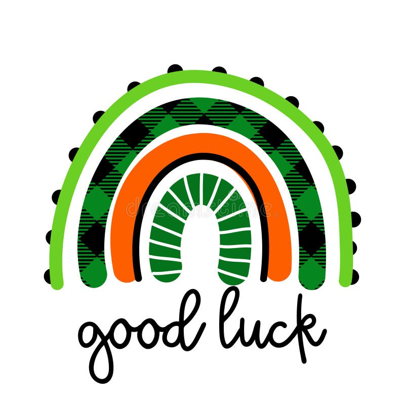 Good Luck! - Cute Rainbow Decoration. Stock Vector - Illustration of ...