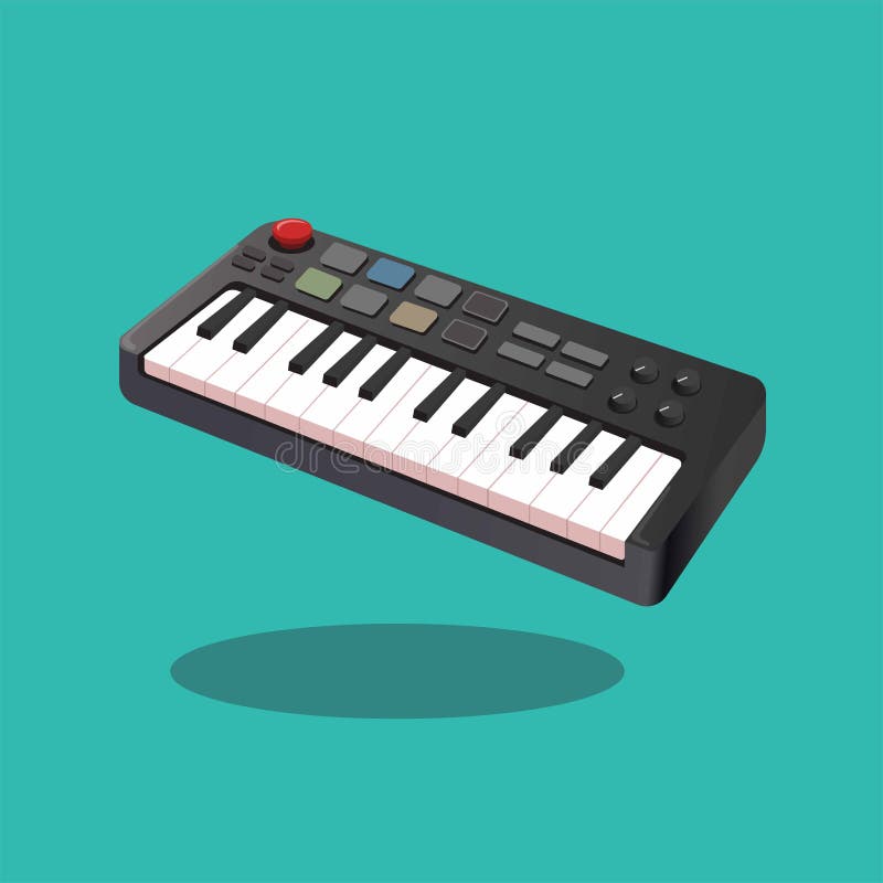 Electric Mini Keyboard Piano Music Instrument Symbol Illustration ...