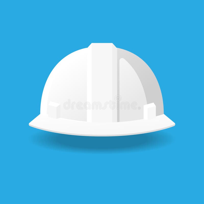 White Safety Helmet Icon Isoated on Background Stock Vector ...
