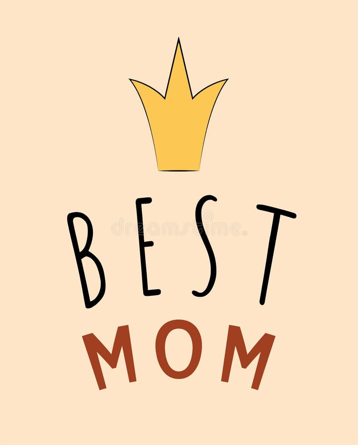 Lettering Mom Mom Crown Cartoon Icon Stock Illustrations – 17 Lettering ...