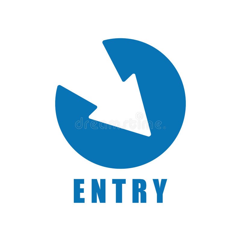 Arrow Entry Right Symbol Sign, Vector Illustration, Isolate on White ...