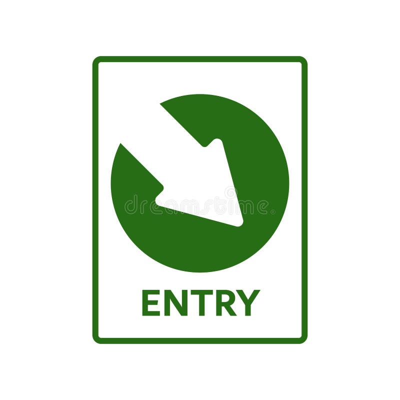 Arrow Entry Right Symbol Sign, Vector Illustration, Isolate on White ...