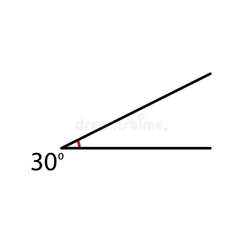 Angle Icon. Mathematic Corner 30 Degree Stock Illustration ...