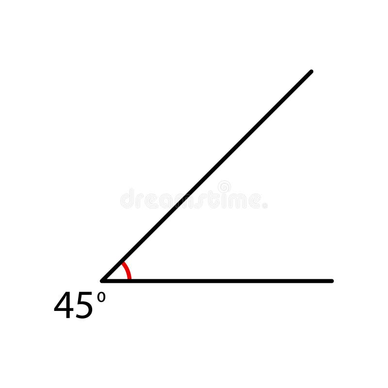 Angle Icon. Mathematic Corner 45 Degree Stock Illustration ...