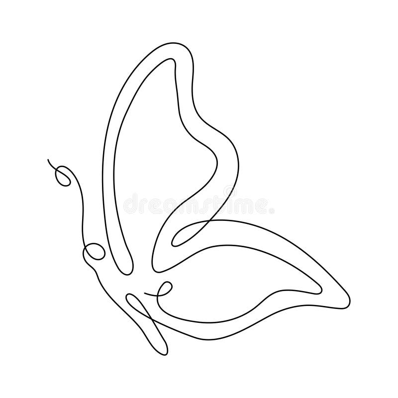 Continuous Line Art Butterfly Stock Illustrations – 1,110 Continuous ...