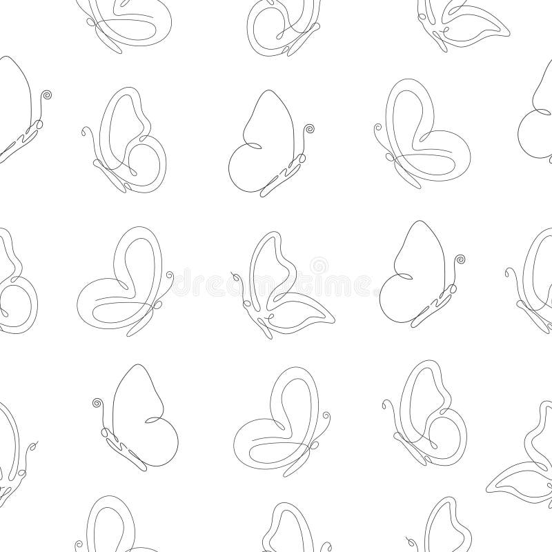 Continuous Line Art Butterfly Stock Illustrations – 1,110 Continuous ...