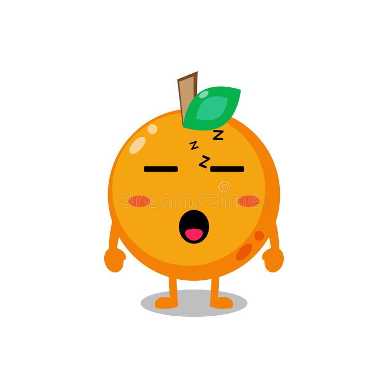 Orange Fruit Cartoon Character Stock Vector - Illustration of eating ...