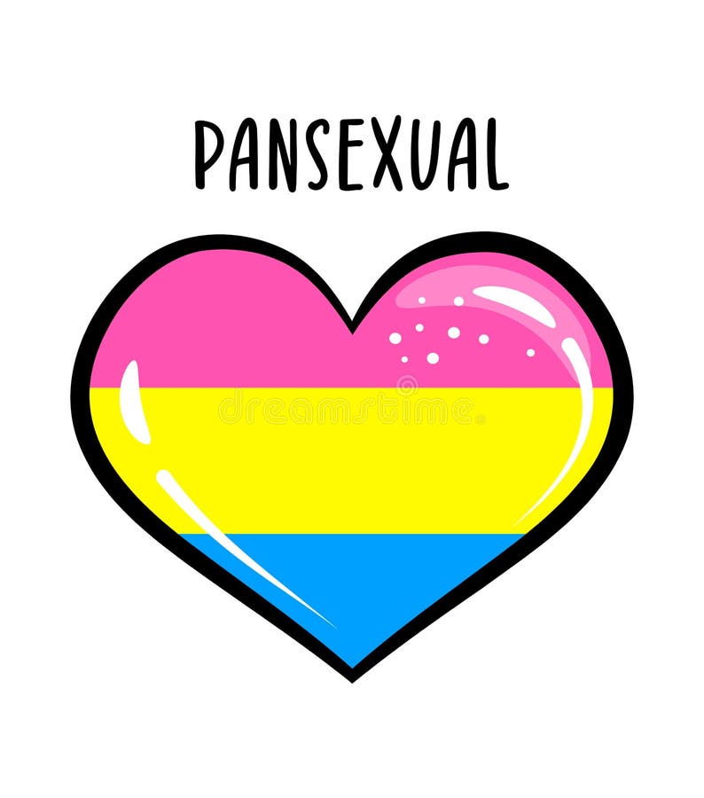 Pansexual Heart Symbol - Rainbow Heart Sticker Pride Banner. LGBT Flag ...