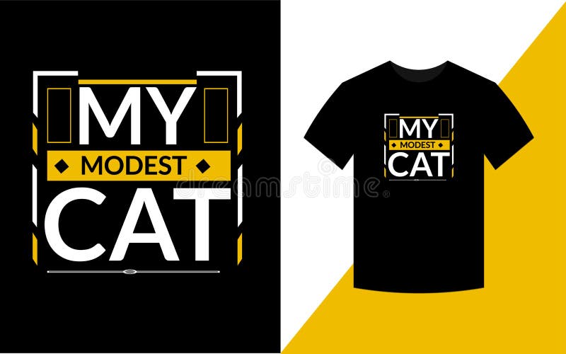 My modest cat stock vector. Illustration of design, shirt - 250112260