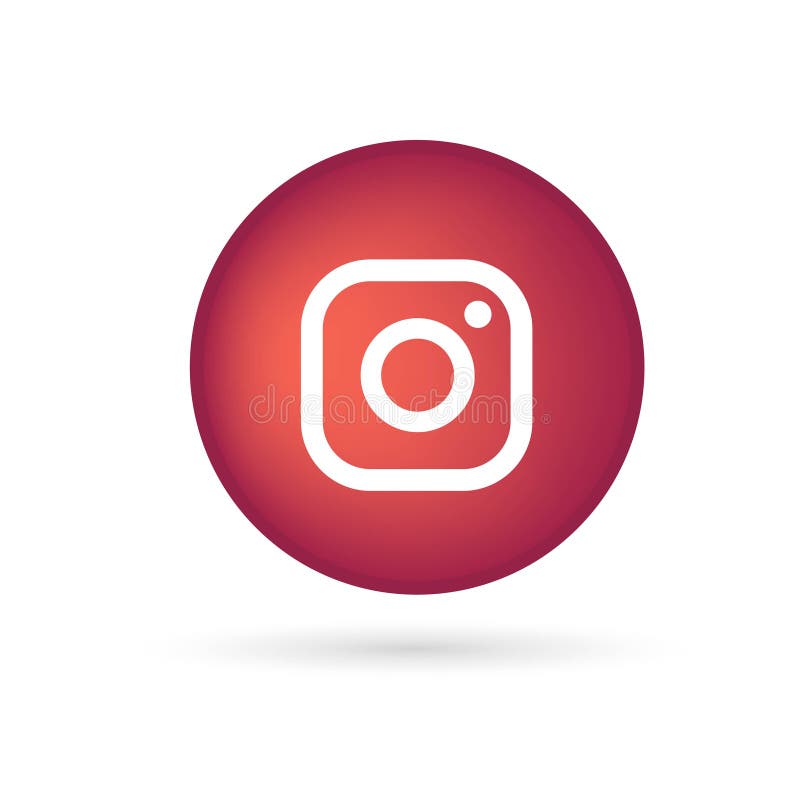 Instagram Logo Round Icon Isolated on White Background. Editorial Image ...