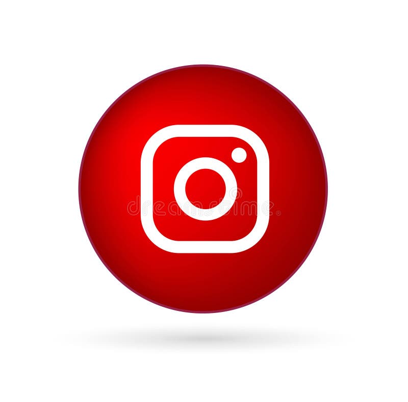 Instagram Logo Round Icon Isolated on White Background. Editorial Photo ...