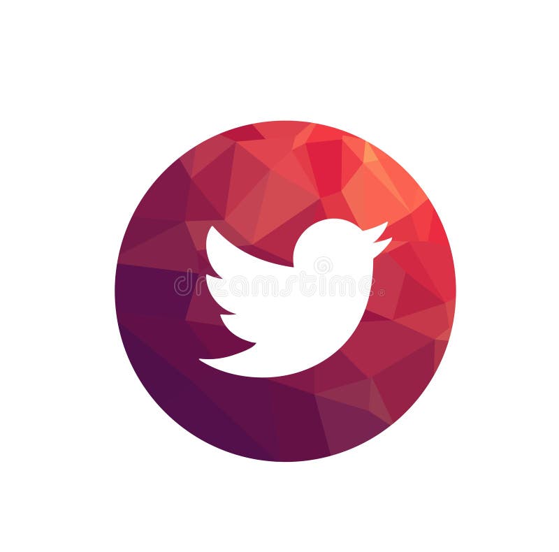 Twitter Logo Round Icon Isolated on White Background. Editorial Photo ...