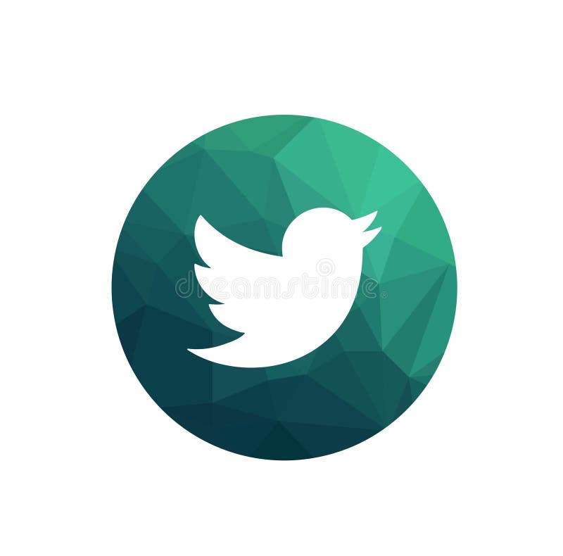 Twitter Logo Round Icon Isolated on White Background. Editorial ...