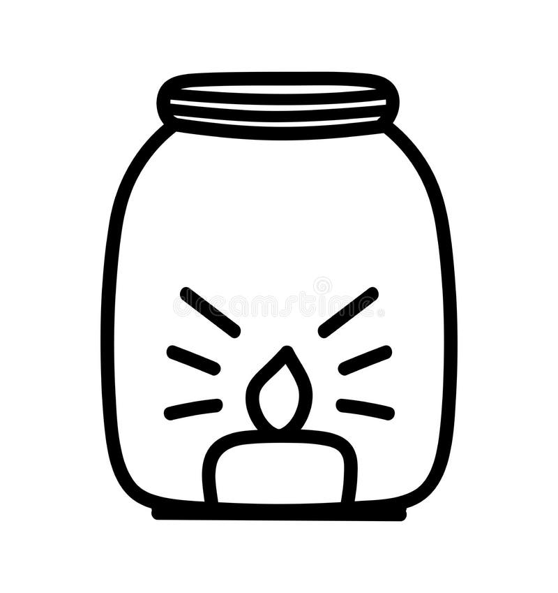 Candle Jar Outline Stock Illustrations – 887 Candle Jar Outline Stock ...
