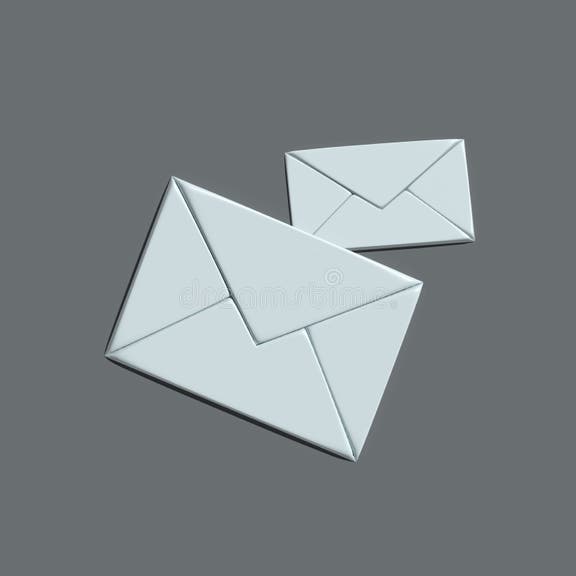 Envelope Letters 3D Rendering Stock Illustration - Illustration of ...