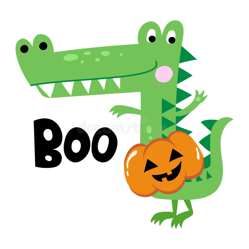 Boo - Funny Vector Quotes and Crocodile Drawing. Lettering Phrase for ...
