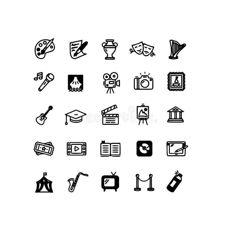 Set of Icons for Web Design Stock Illustration - Illustration of ...