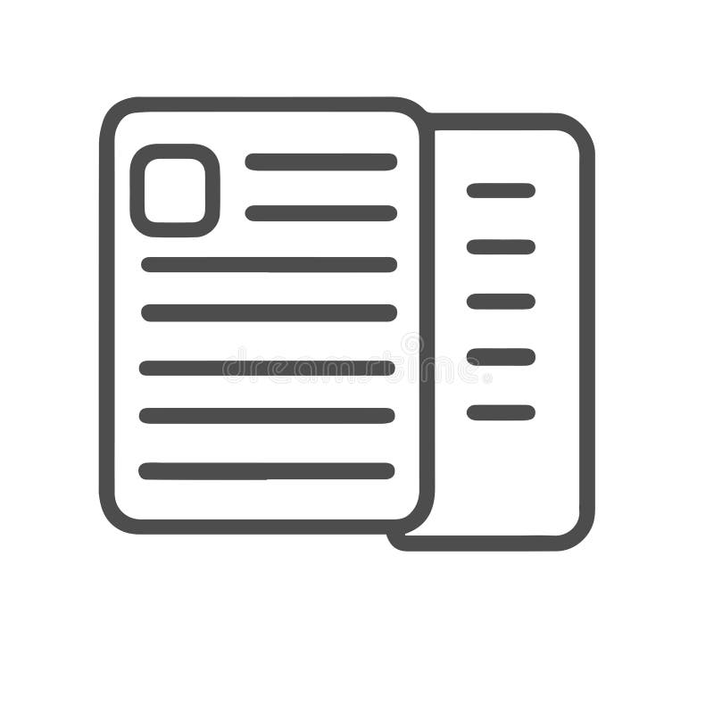 Black and White Paper Vector Icon Stock Illustration - Illustration of ...