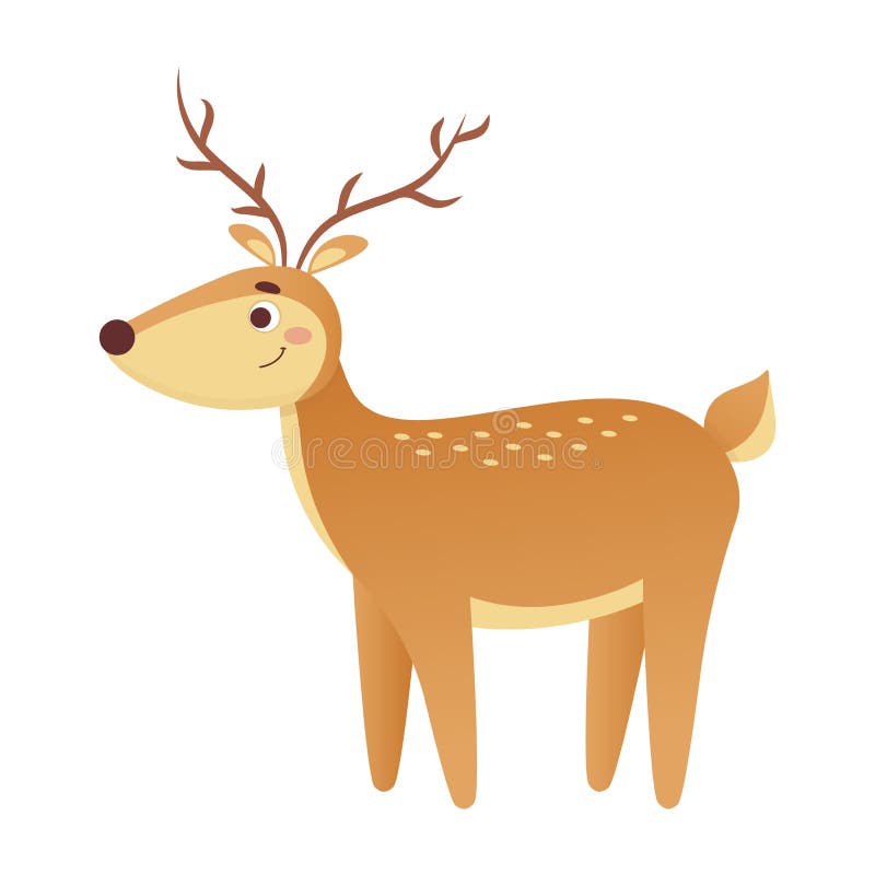 Cute cartoon deer stock vector. Illustration of reindeer - 257751665