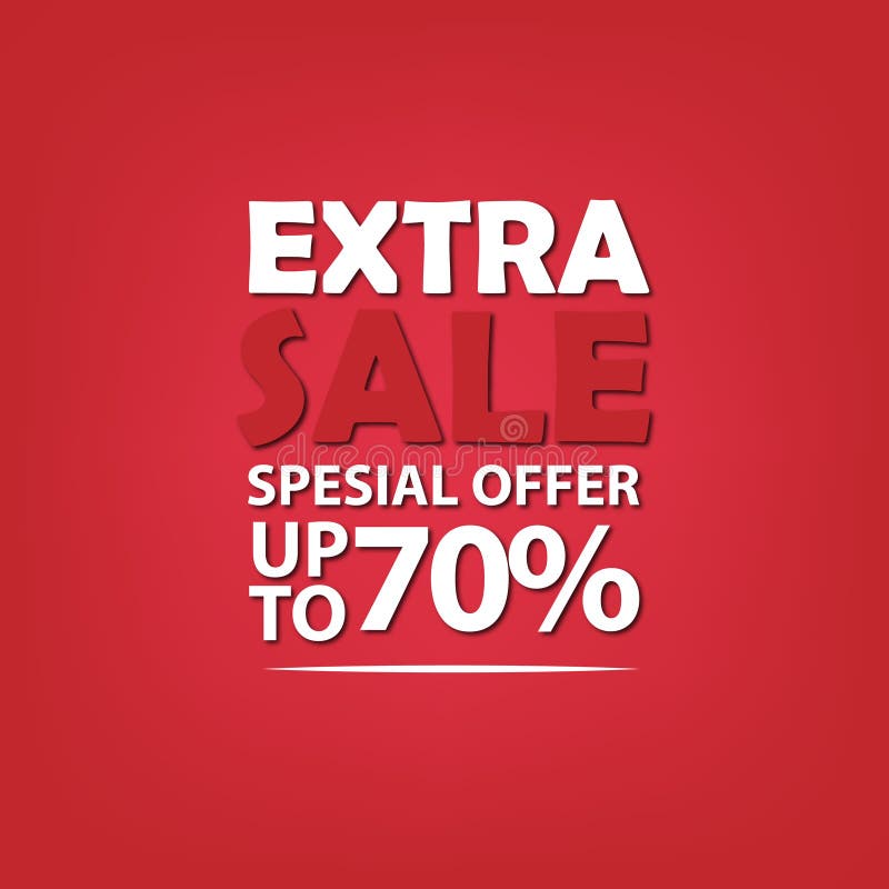 Poster Promotion Extra Sale Special Offer Up To 70 Stock Vector ...