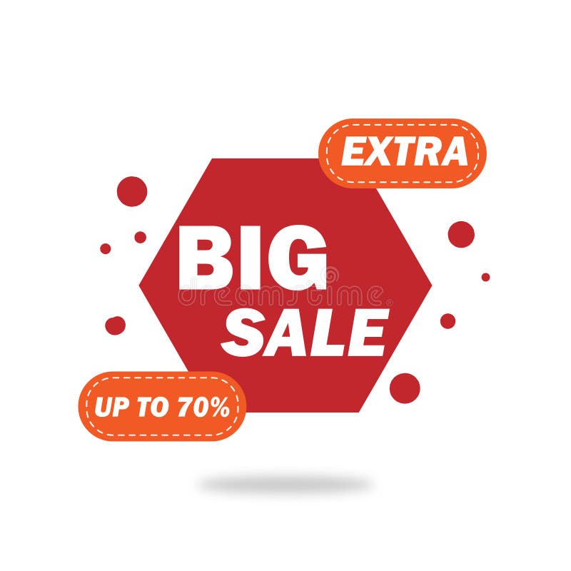 Label Tag Extra Big Sale Up To 70 Stock Vector - Illustration of ...