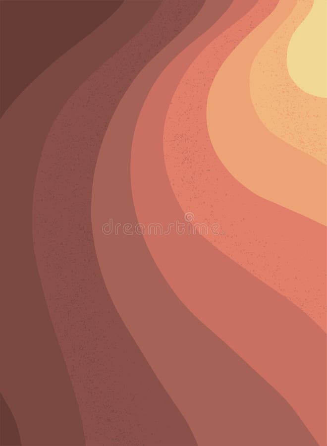 Abstract Groovy Background in Autumn Color Palette Stock Illustration ...