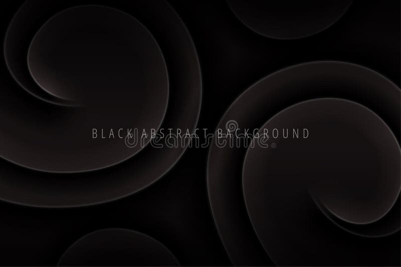 Black Abstract Wallpaper 3d Curves Vector Design Stock Vector ...