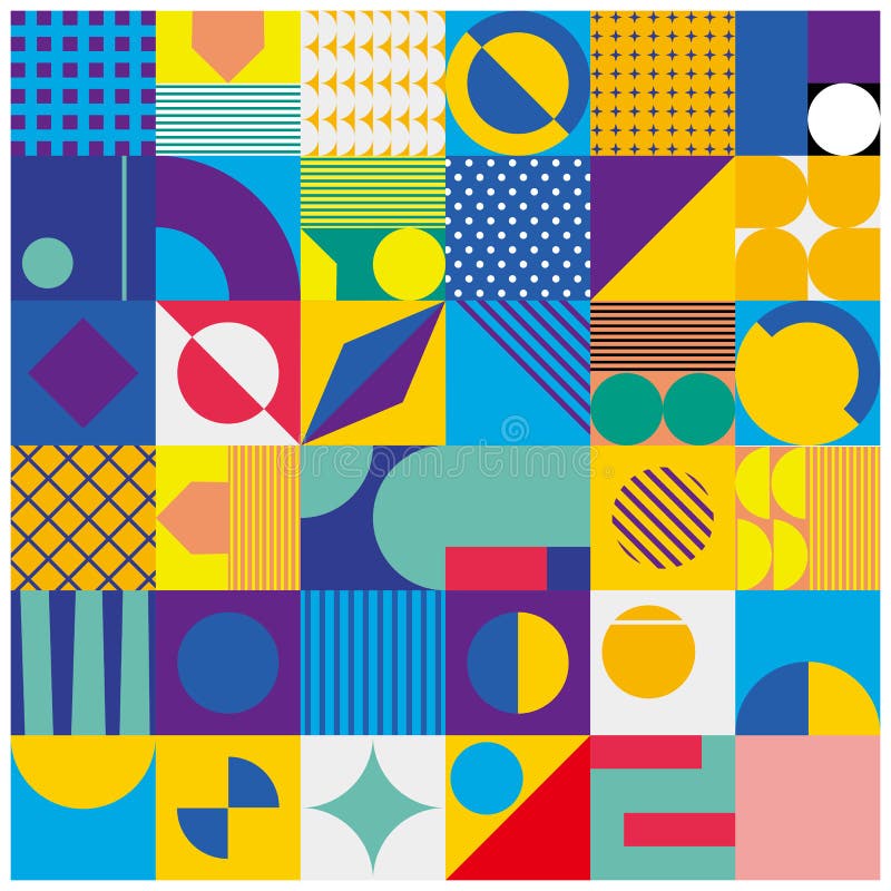 Texture Background Design with Geometric Pattern in Bright Colors Stock ...