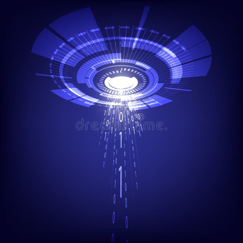 Light Ring Laser Vector Design Technology Digital Circle. Stock Vector ...