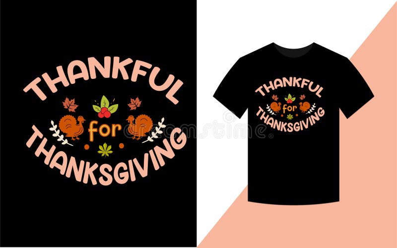 Thanksgiving Typographic T Shirt Design Eat Drink And Be Thankful