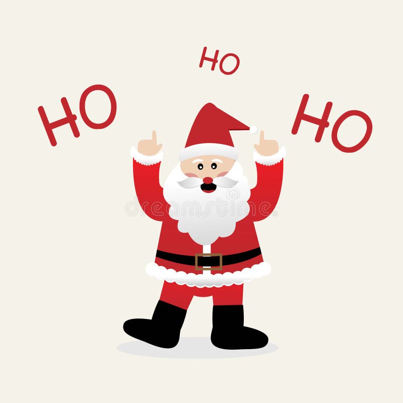 Cute Dancing Santa Claus, Christmas Vector Illustration Stock ...