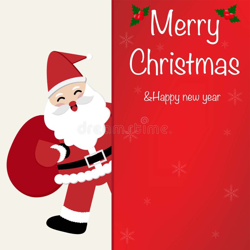 Design Santa Claus at Christmas Card for Chritsmas on Background Vector ...