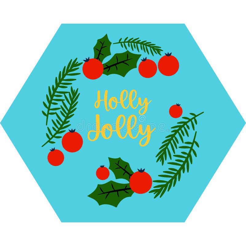 Holly Jolly Which Can Easily Modify or Edit Stock Vector - Illustration ...