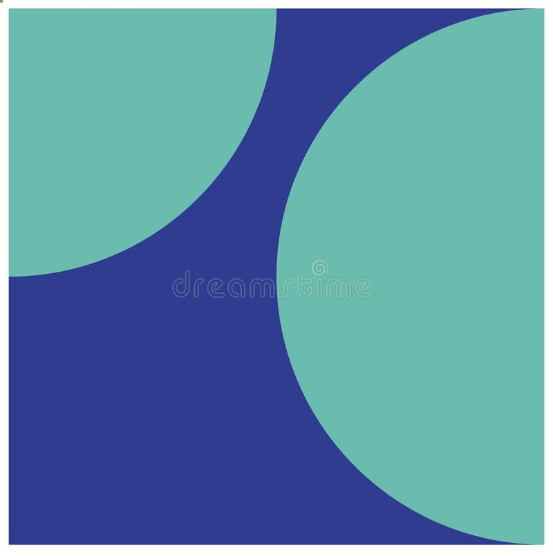 Quarter and Half Circle Isolated on Blue Background. Stock Vector ...