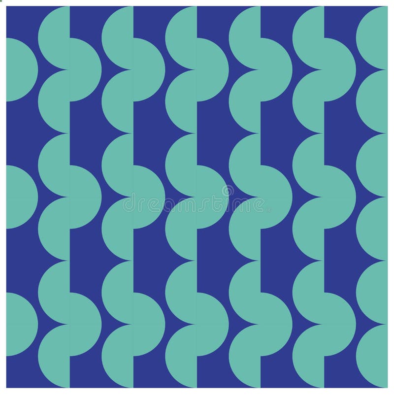 Regular and Isolated Semicircle Pattern on Blue Background. Abstract ...
