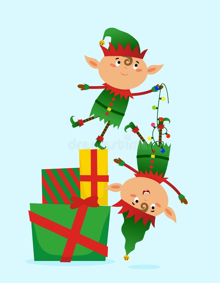 Santa Working Elves Stock Illustrations – 132 Santa Working Elves Stock ...